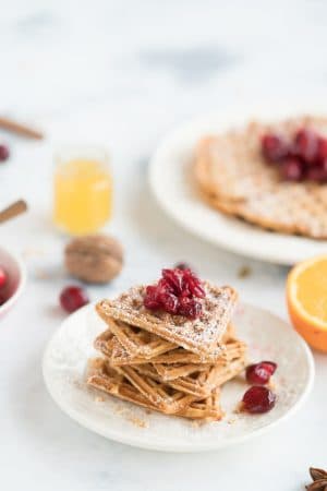 Winter Waffles with Nuts and Cinnamon | Baking for Happiness