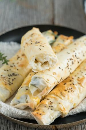 Turkish Borek with Spinach and Cheese | Baking for Happiness