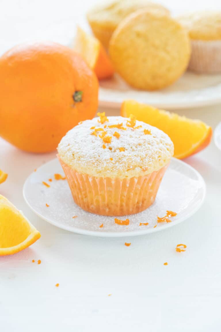 Fluffy Orange Muffins with Yogurt | Baking for Happiness